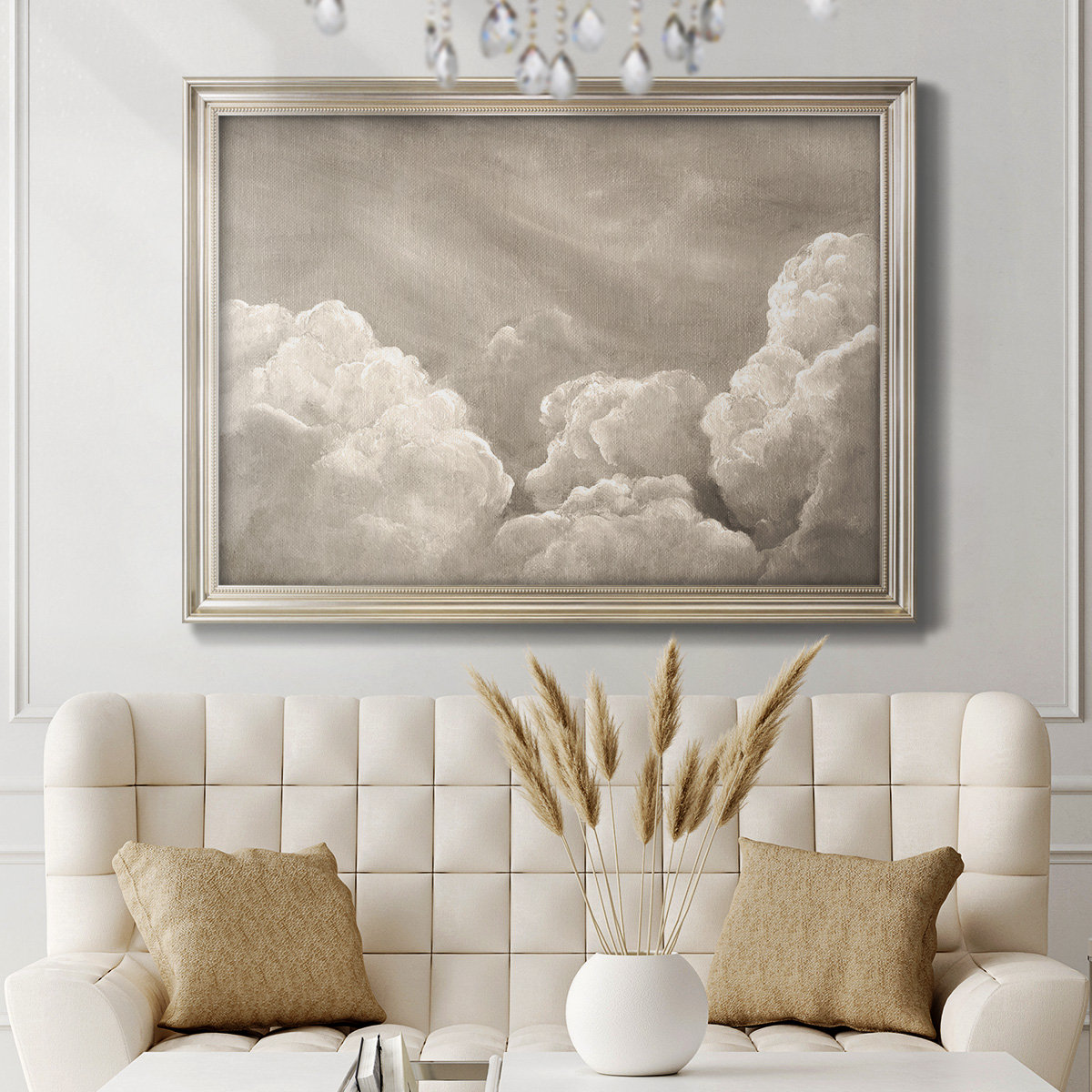 Ivy Bronx Painted Clouds II - Picture Frame Print on Canvas - Wayfair Canada